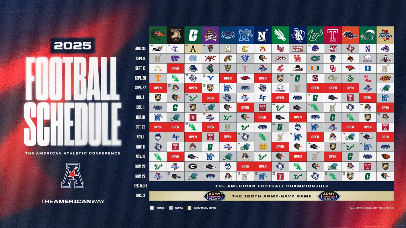 AAC Announces Full 2025 Football Schedule